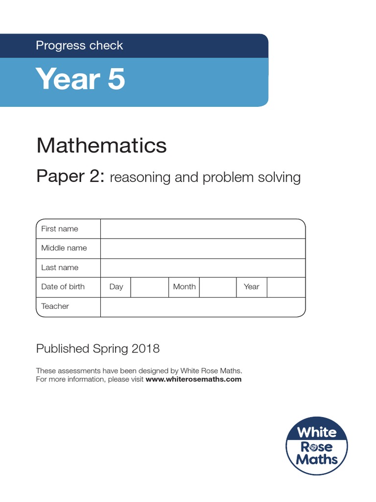 Year 5 - Reasoning - Spring 2018 | PDF | Length | Numbers