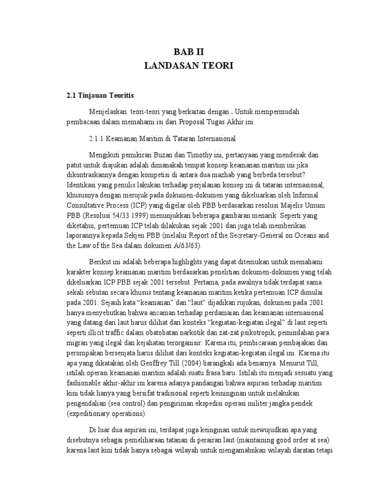 Bab Ii Landasan Teori: 2.1 Tinjauan Teoritis | PDF