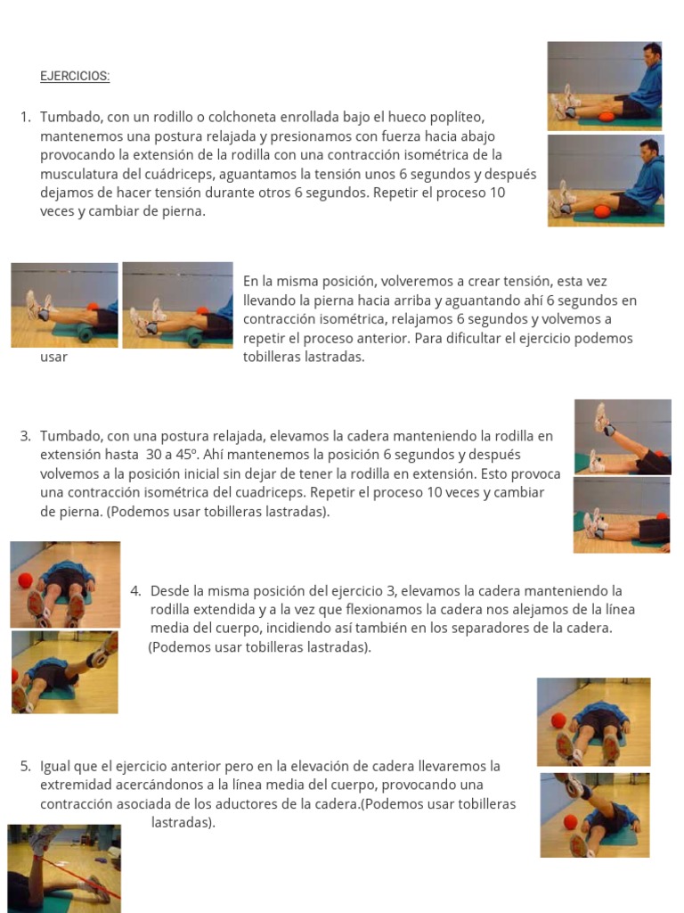 EJERCICIOS Hoffitis | PDF | Rodilla | Contracción muscular