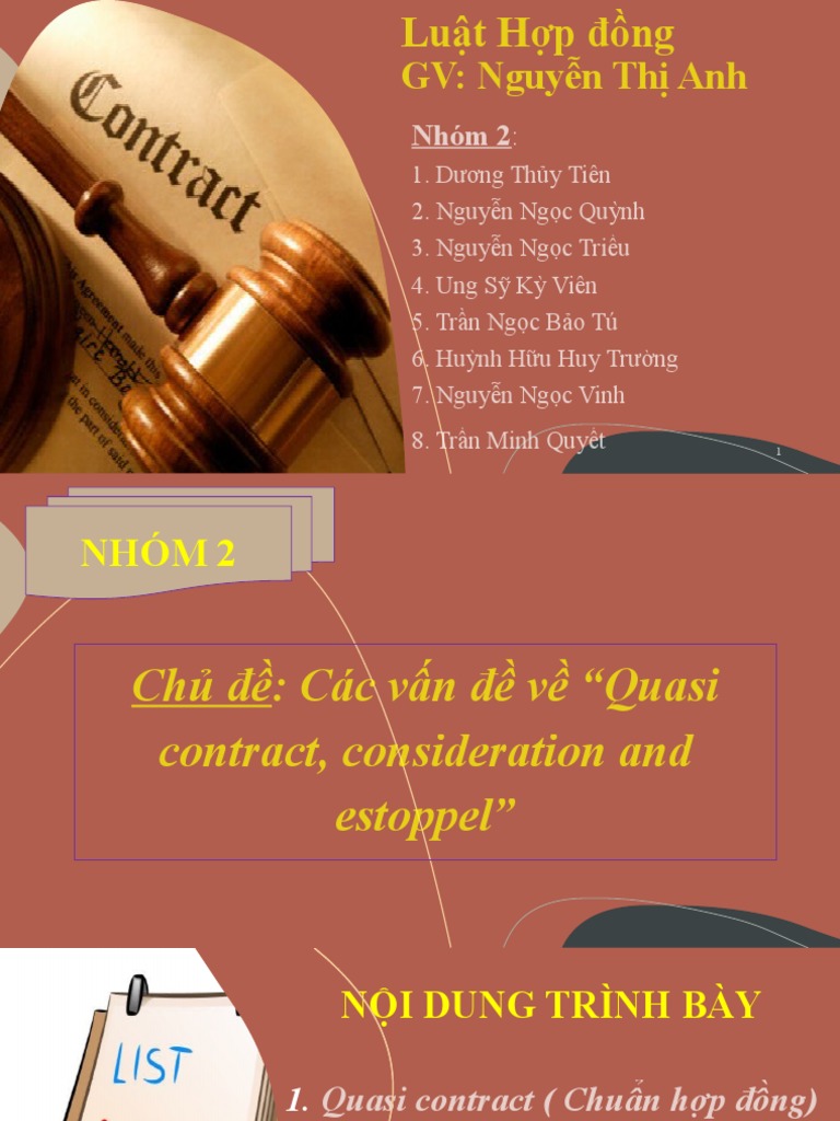 Nhom 2 - Thuyet Trinh-Luat Hop Dong-Ok | PDF