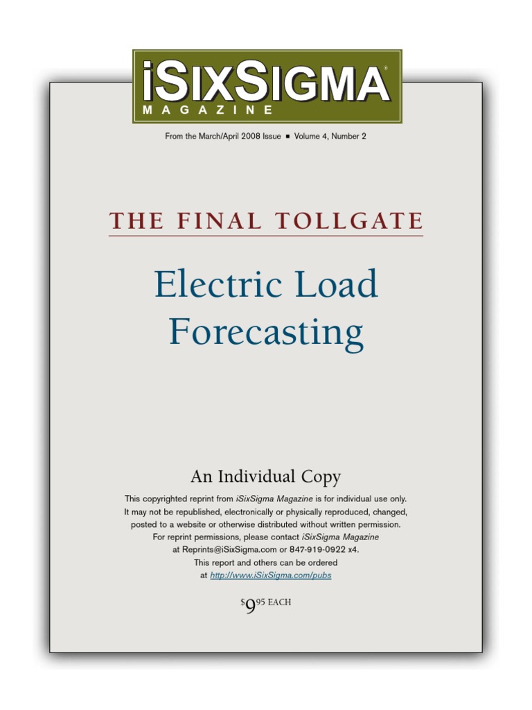 Electric Load Forecasting Project Example - MFT 2008 03 PDF | PDF ...
