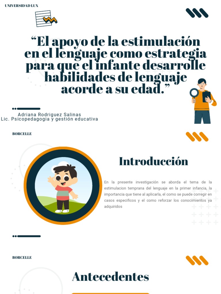 El Apoyo de La Estimulación en El Lenguaje Como Estrategia para Que El Infante Desarrolle ...