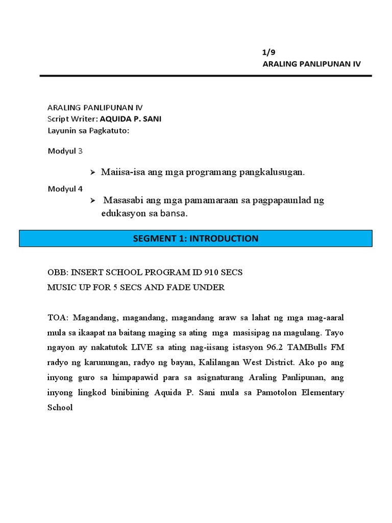 AP 3rd Quarter Module 3-4 | PDF