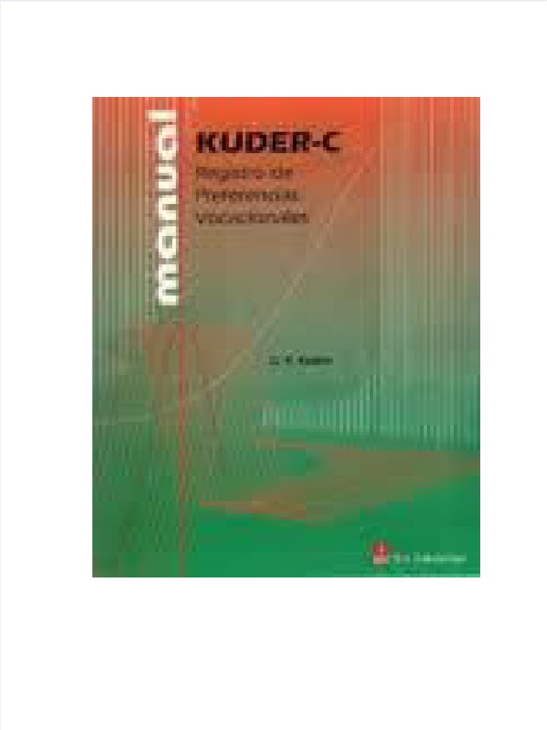 Manual de Interpretación Kuder C TEA | PDF