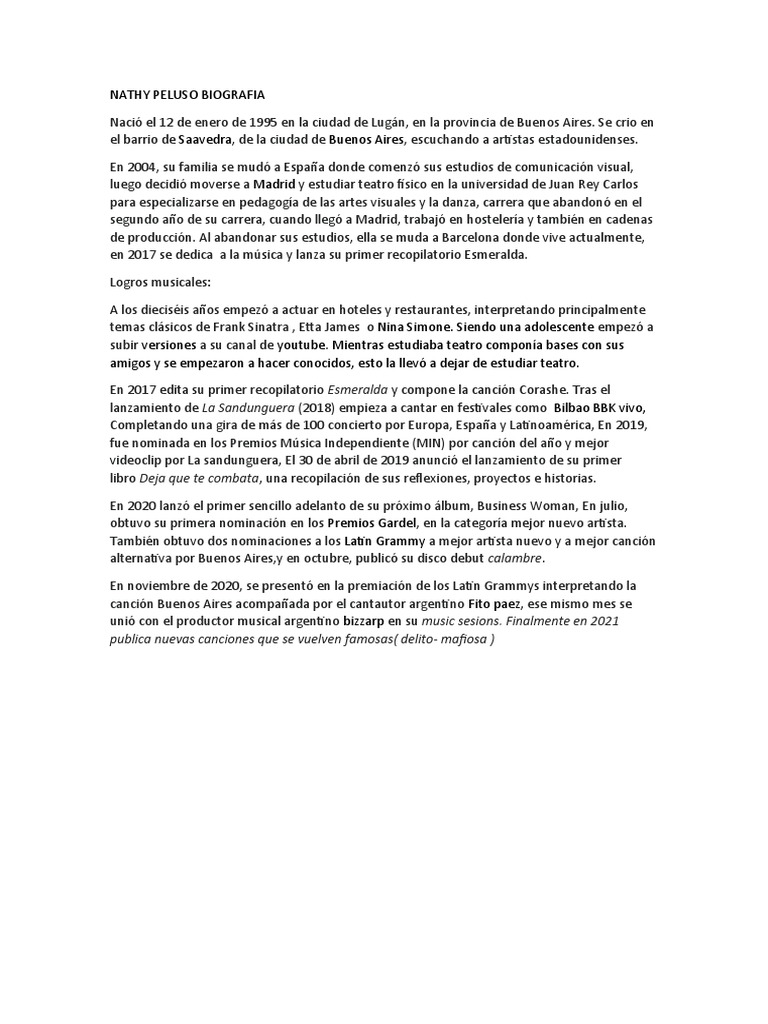 Nathy Peluso | PDF