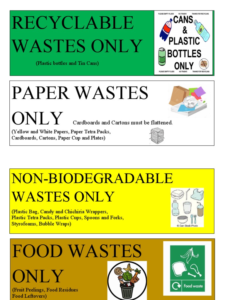 Trash Bin Labels | PDF