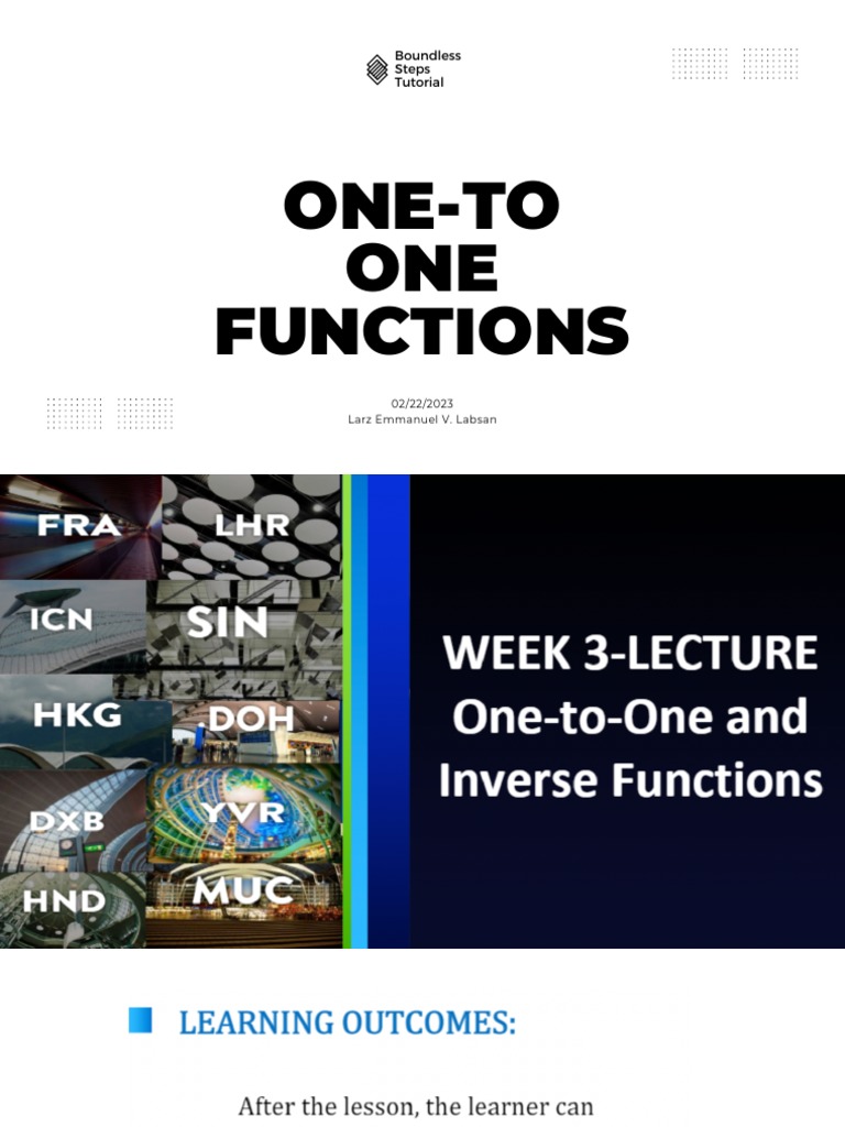 One-To ONE Functions: Boundless Steps Tutorial | PDF