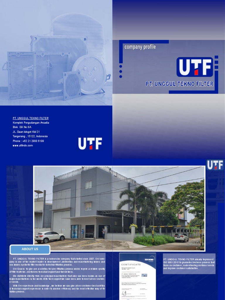 Utf Company Profile 2021 Double | PDF | Filtration | Textiles