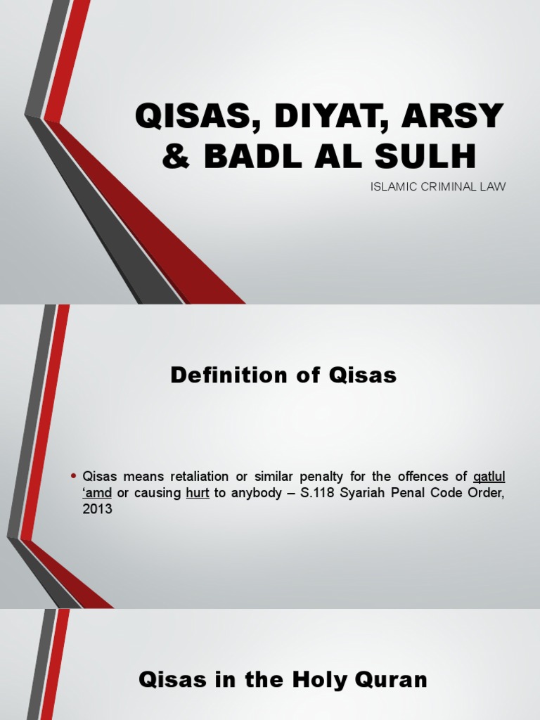 Qisas & Diyat | PDF | God In Islam | Religion And Law