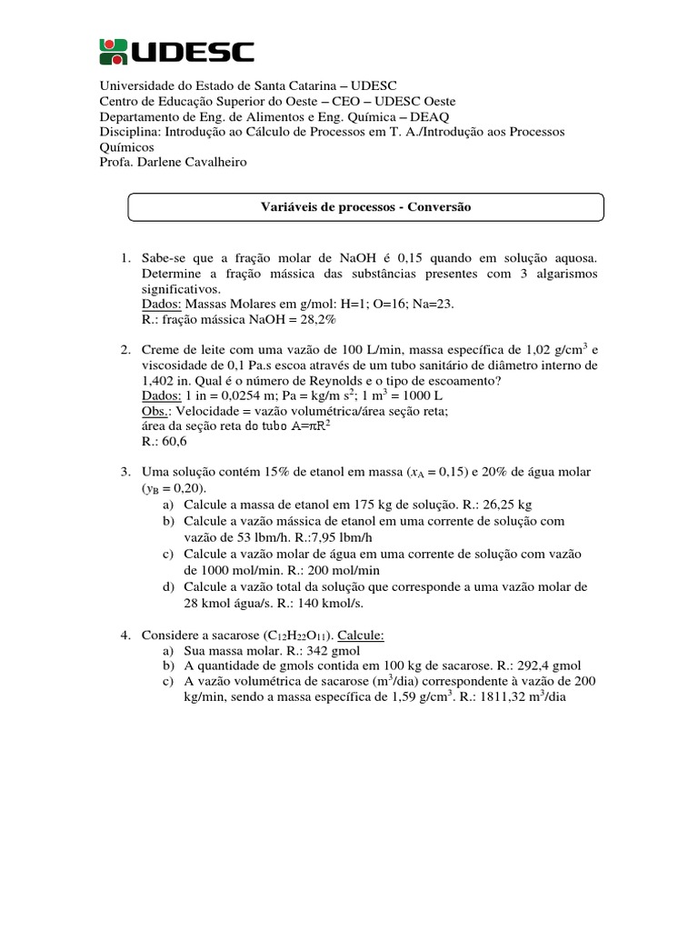 Cálculo de Fração Mássica e Variações | PDF