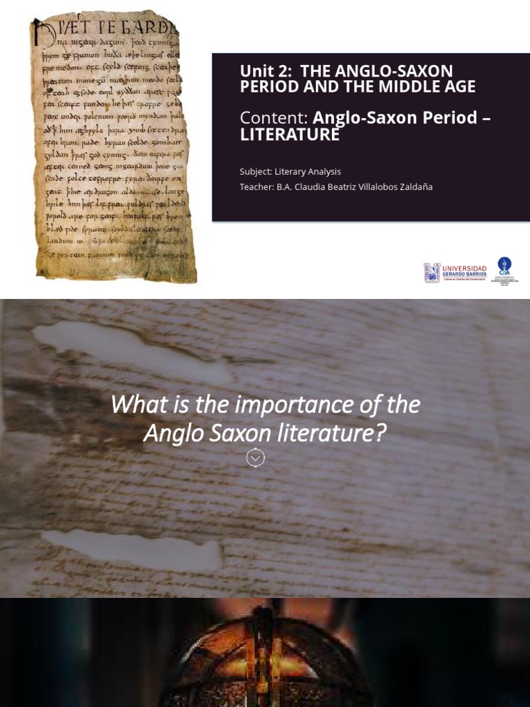 Anglo-Saxon Literature Overview | PDF | Anglo Saxons