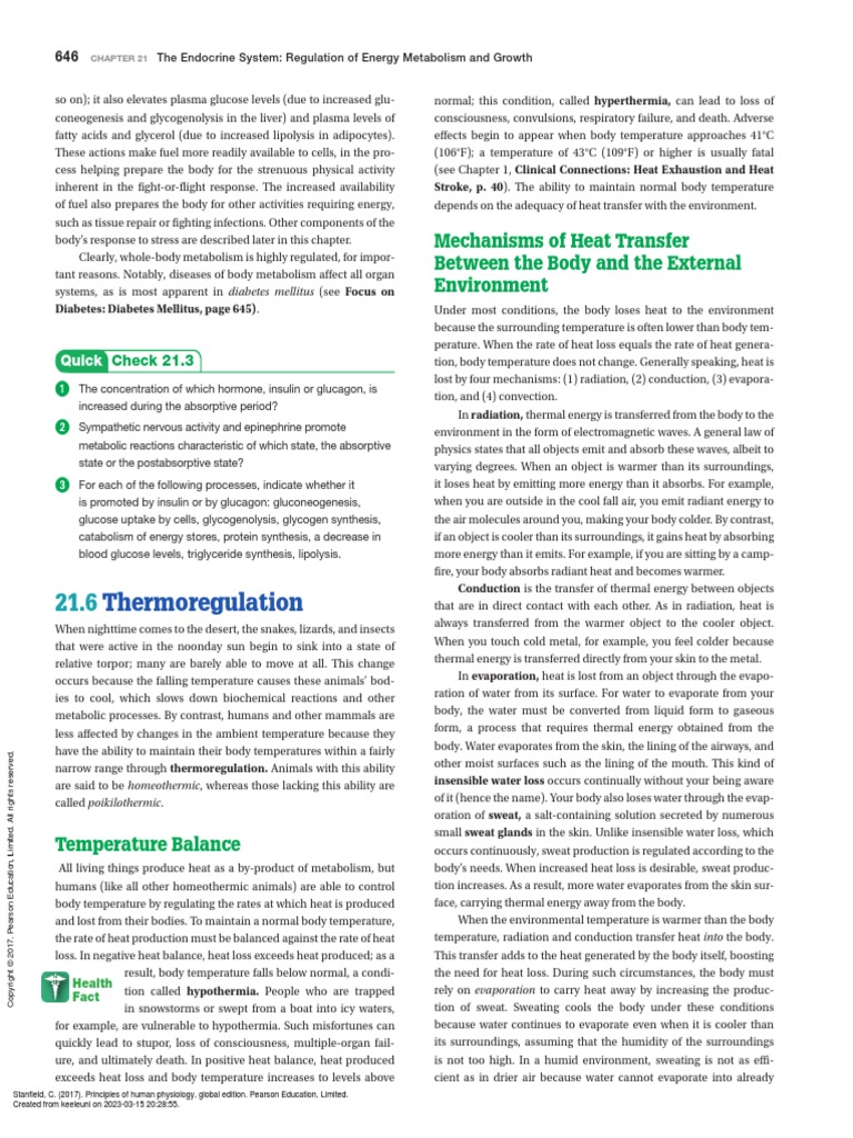 Thermoregulation | PDF | Thermoregulation | Heat Transfer Thermoregulation | PDF | Thermoregulation | Heat Transfer
