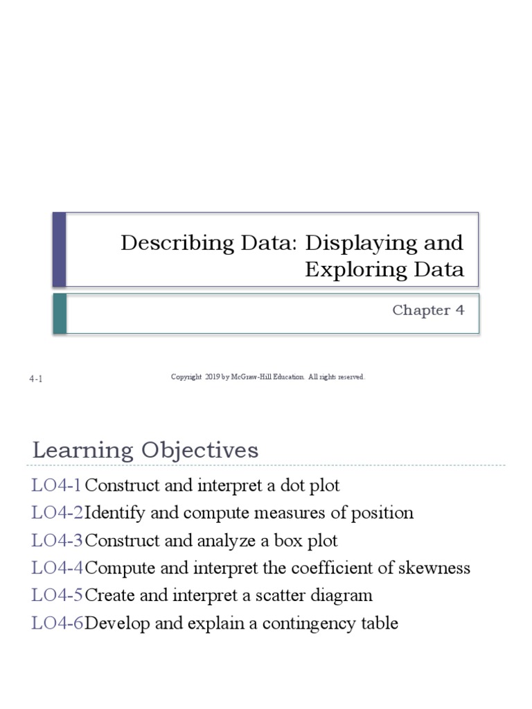 Describing Data: Displaying and Exploring Data | PDF | Skewness | Quartile
