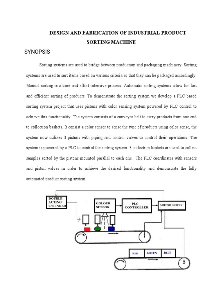 Industrial Product Sorting Machine | PDF | Computers