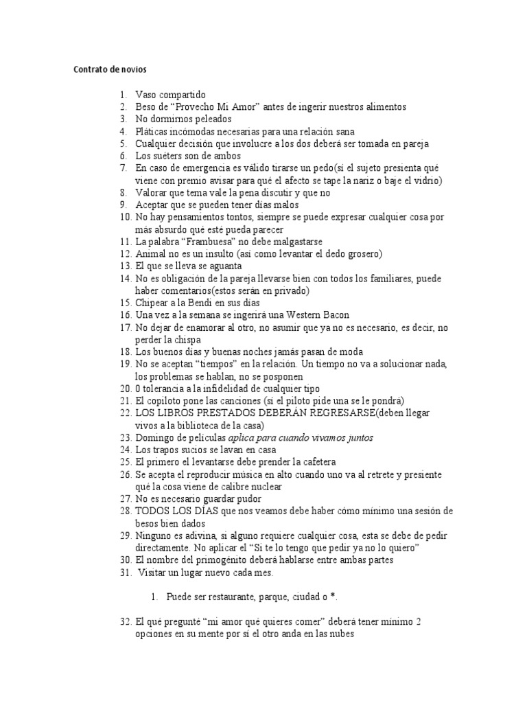 Contrato de Novios | PDF