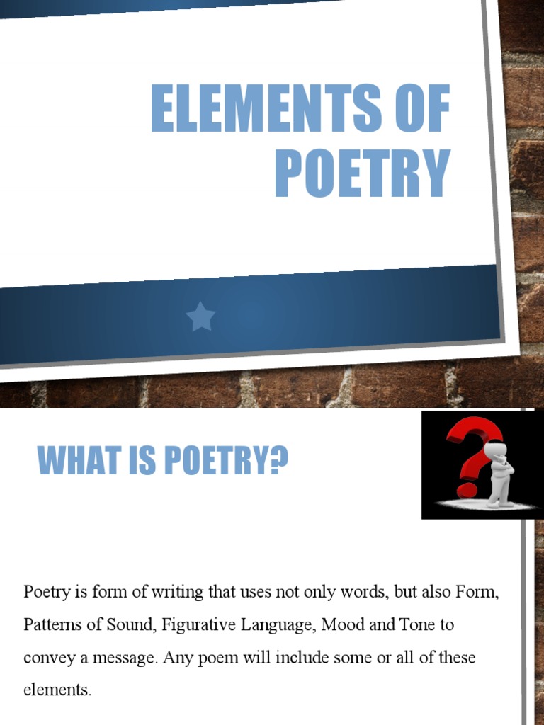 Elements of Poetry | PDF
