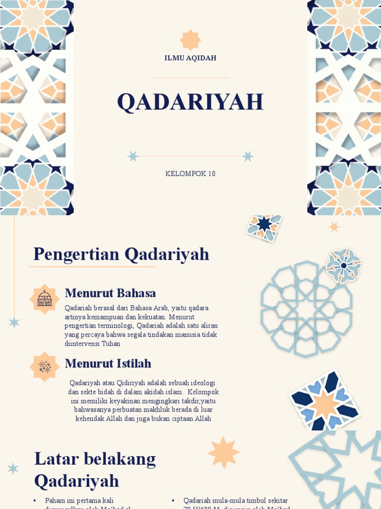 PPT QADARIYAH KEL 10 AKIDAH | PDF