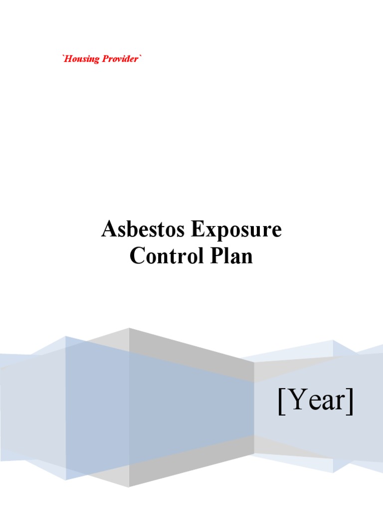 Asbestos Exposure Control Plan Template | PDF | Asbestos | Personal ...