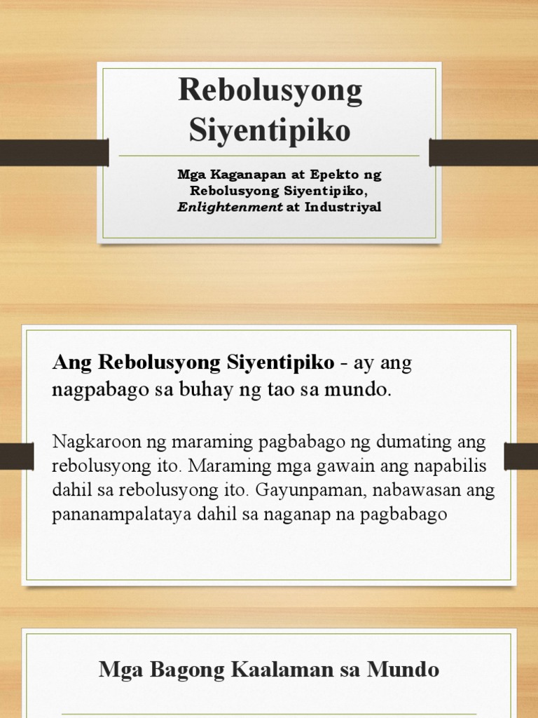 Mga Kaganapan at Epekto NG Rebolusyong Siyentipiko | PDF