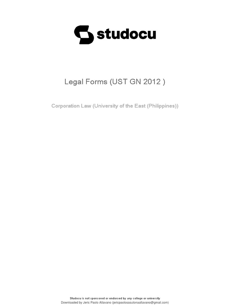 Legal Forms Ust GN 2012 | PDF | Mortgage Law | Lease