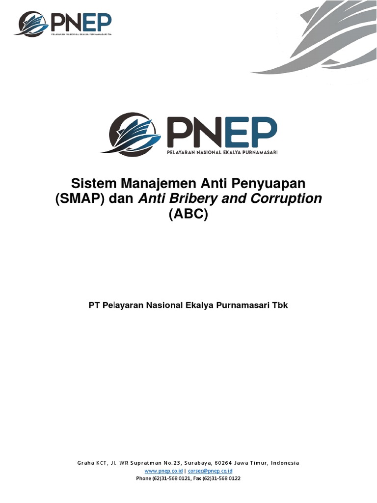 PT PNEP Kebijakan Anti Penyuapan | PDF