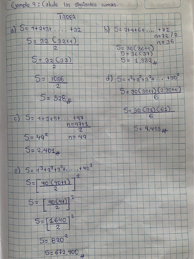 Ejercicios Resueltos de Series Notables | PDF