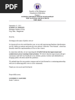 Letter of Request For Fogging and Misting | PDF | Health Sciences ...