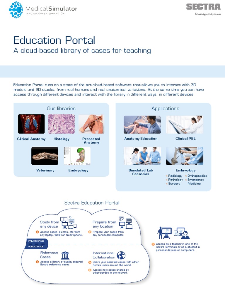Sectra Education Portal - EN - Medical Simulator | PDF | Anatomy | 3 D Computer Graphics