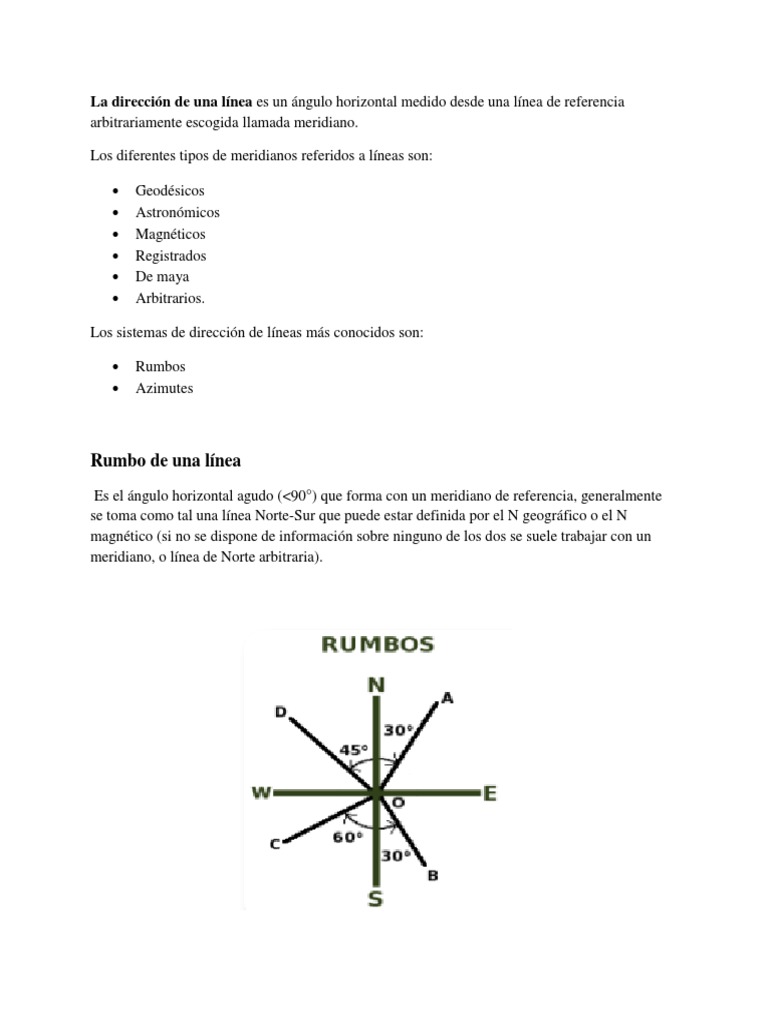 Rumbo y Azimut | PDF | Azimut | Navegación