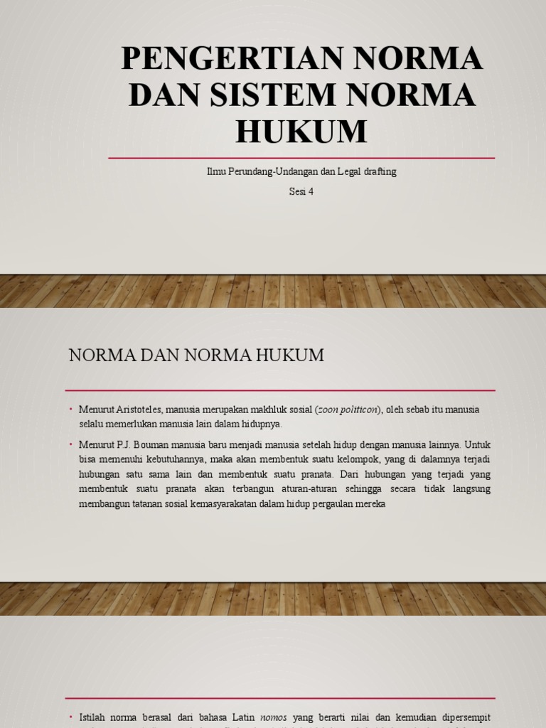 Pengertian Norma Dan Sistem Norma Hukum | PDF