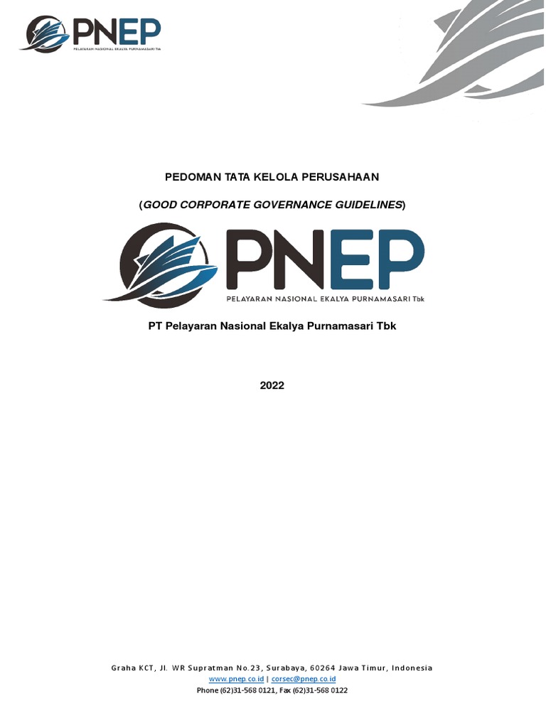 Pedoman GCG PT PNEP Tbk 2022 | PDF | Bisnis