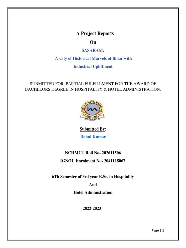 SASARAM Research Project | PDF