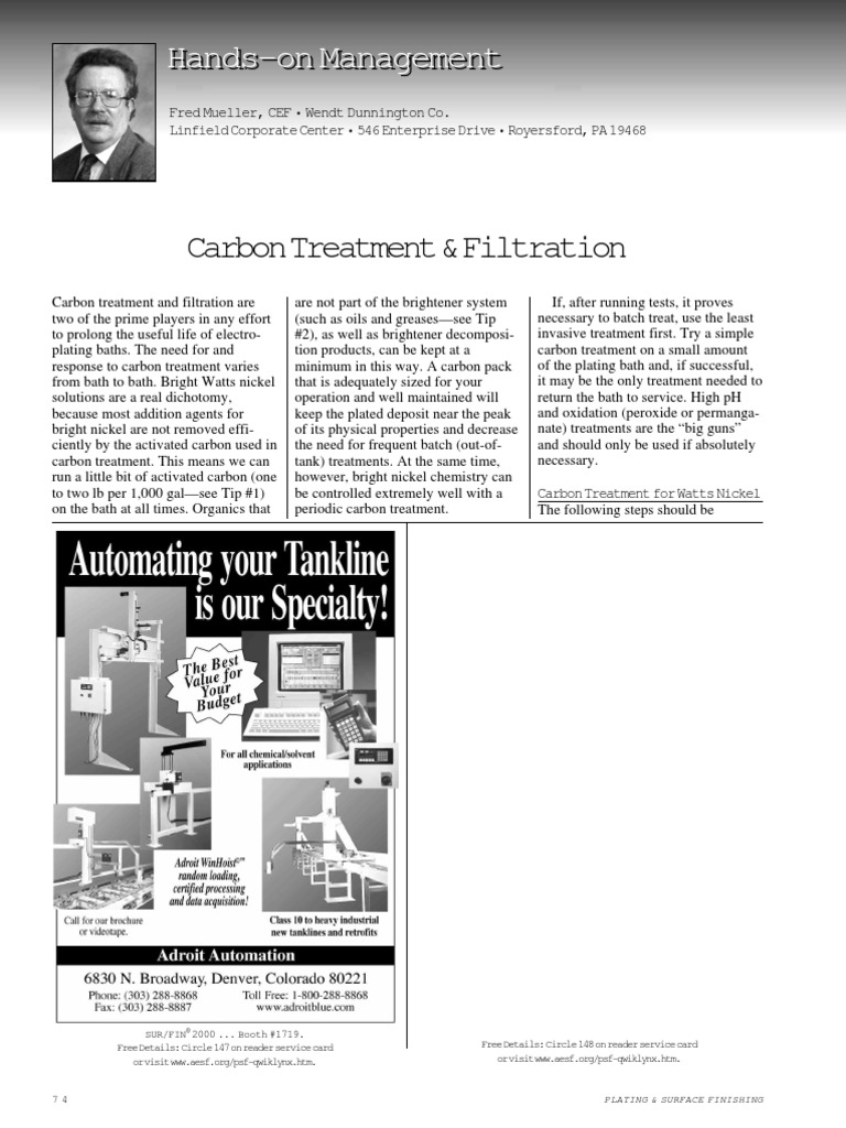 Hands-On Management | PDF | Filtration | Acid