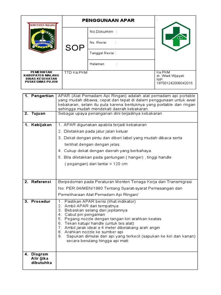 Sop Penggunaan Apar | PDF