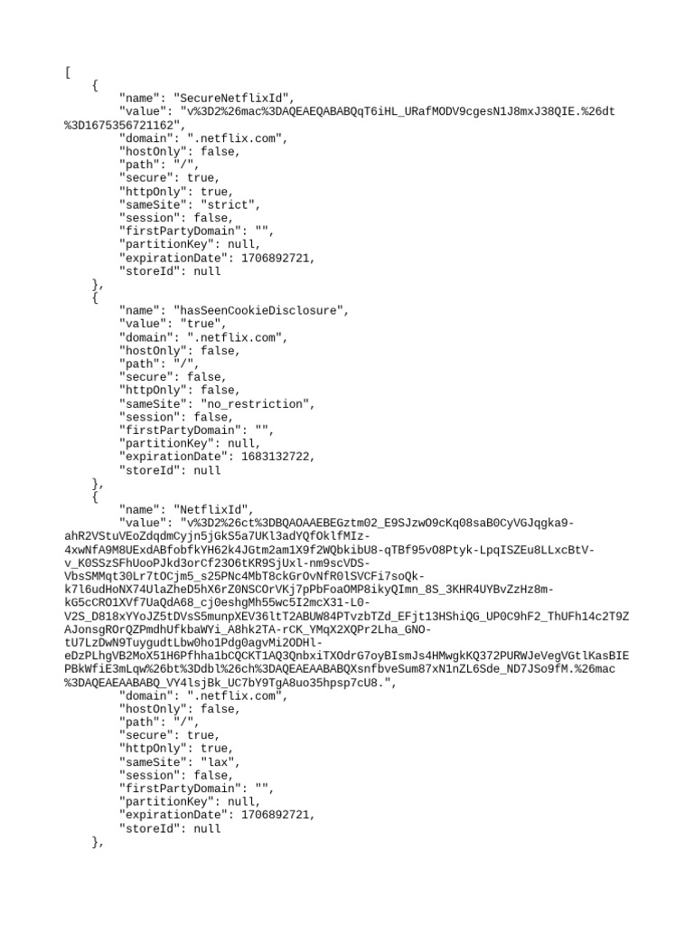 Netflix Cookies | PDF | Http Cookie | Sql