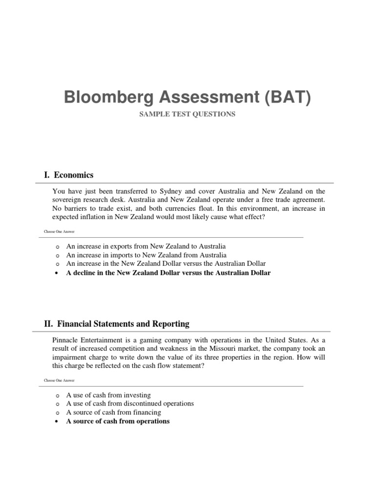BAT Sample Questions | Mergers And Acquisitions | Federal Reserve System