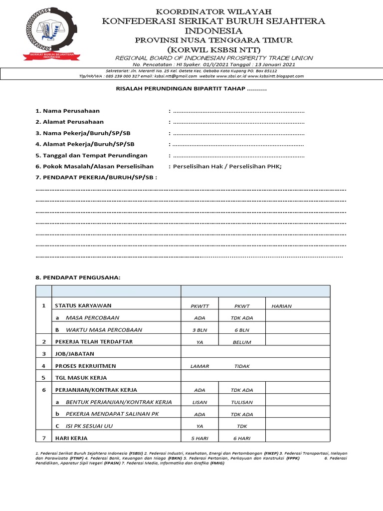 Bipartit-Risalah-Daftar hadir-NEW | PDF