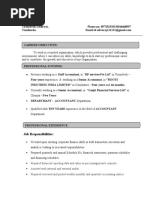 Chartered Accountant (CA) Articleship Resume Sample | PDF | Cognition ...
