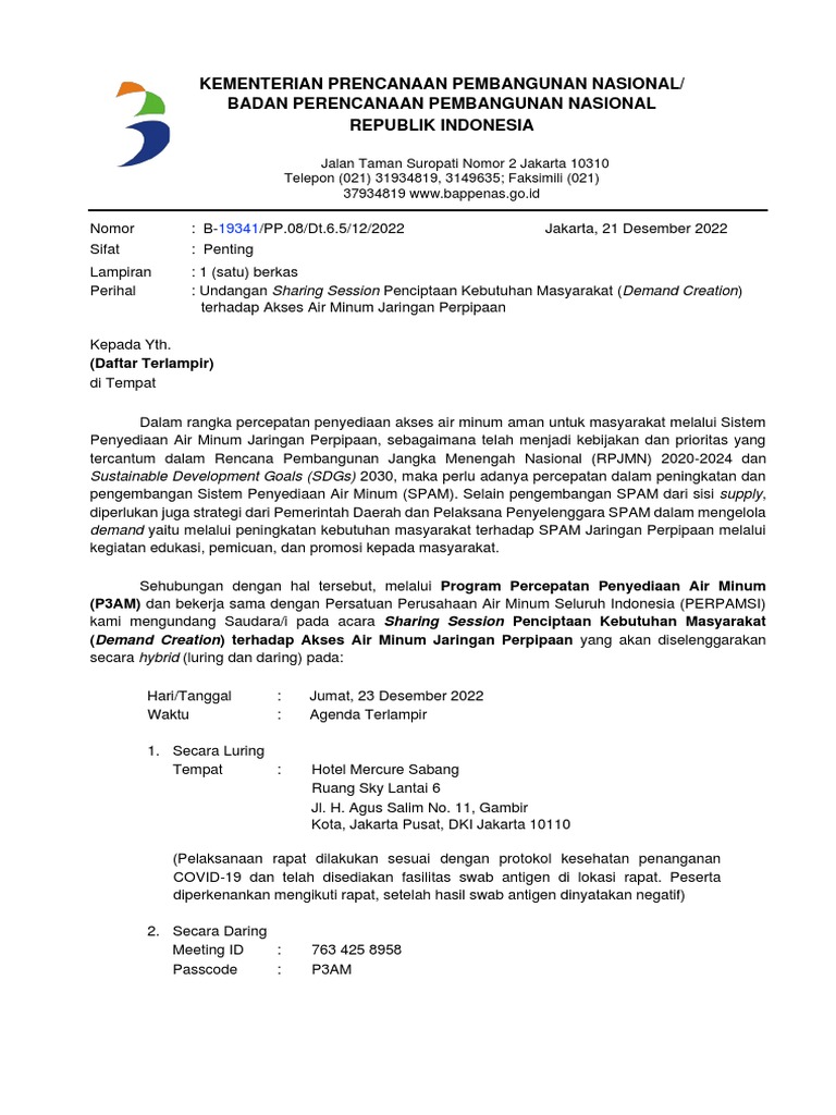 B-19341-PP.08, Undangan Sharing Session Penciptaan Kebutuhan Masyarakat ...