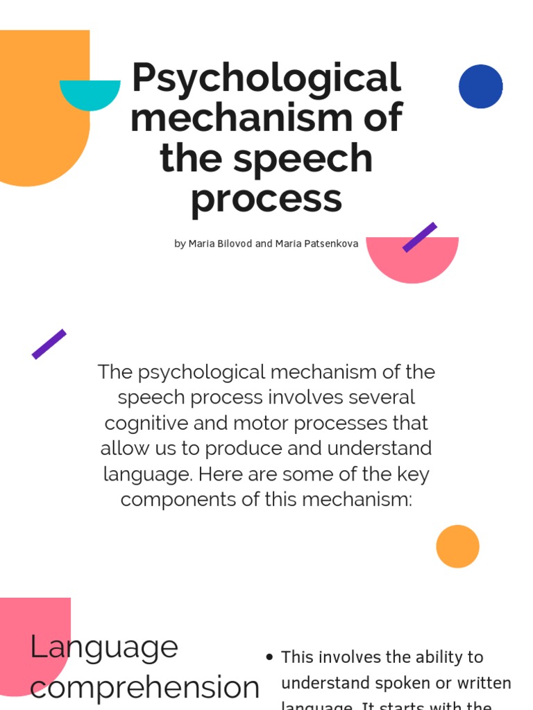 Psychological Mechanism of The Speech Process | PDF | Speech | Perception