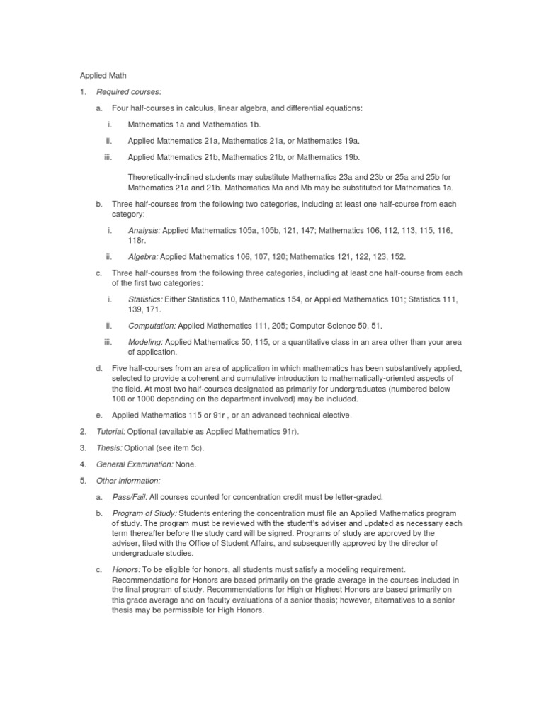 Applied Math | PDF | Curriculum | Applied Mathematics