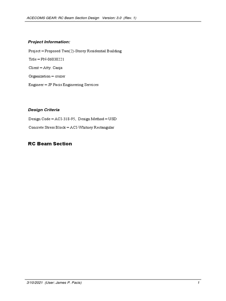 3 Design of Beam | PDF | Beam (Structure) | Concrete