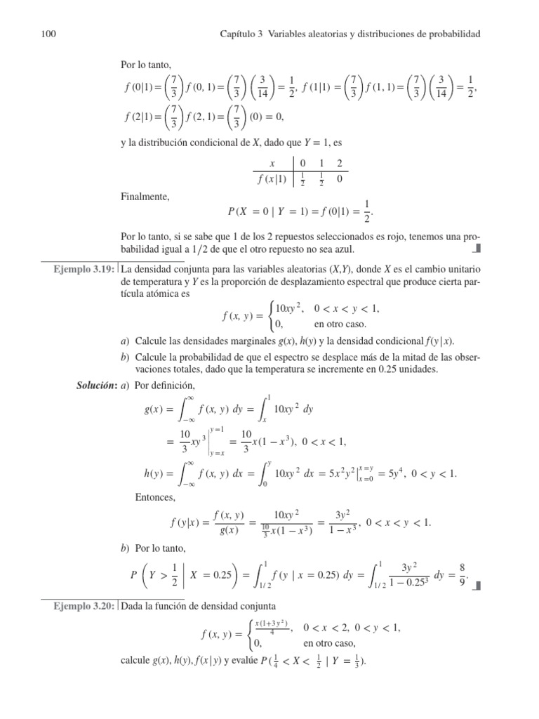 Ejemplo 3.19:: 100 Capítulo 3 Variables Aleatorias y Distribuciones de Probabilidad | PDF ...