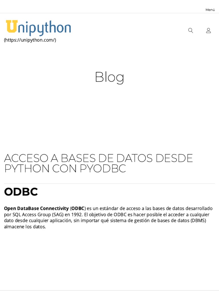Acceso A Bases de Datos Desde Python Con Pyodbc - Cursos de ...