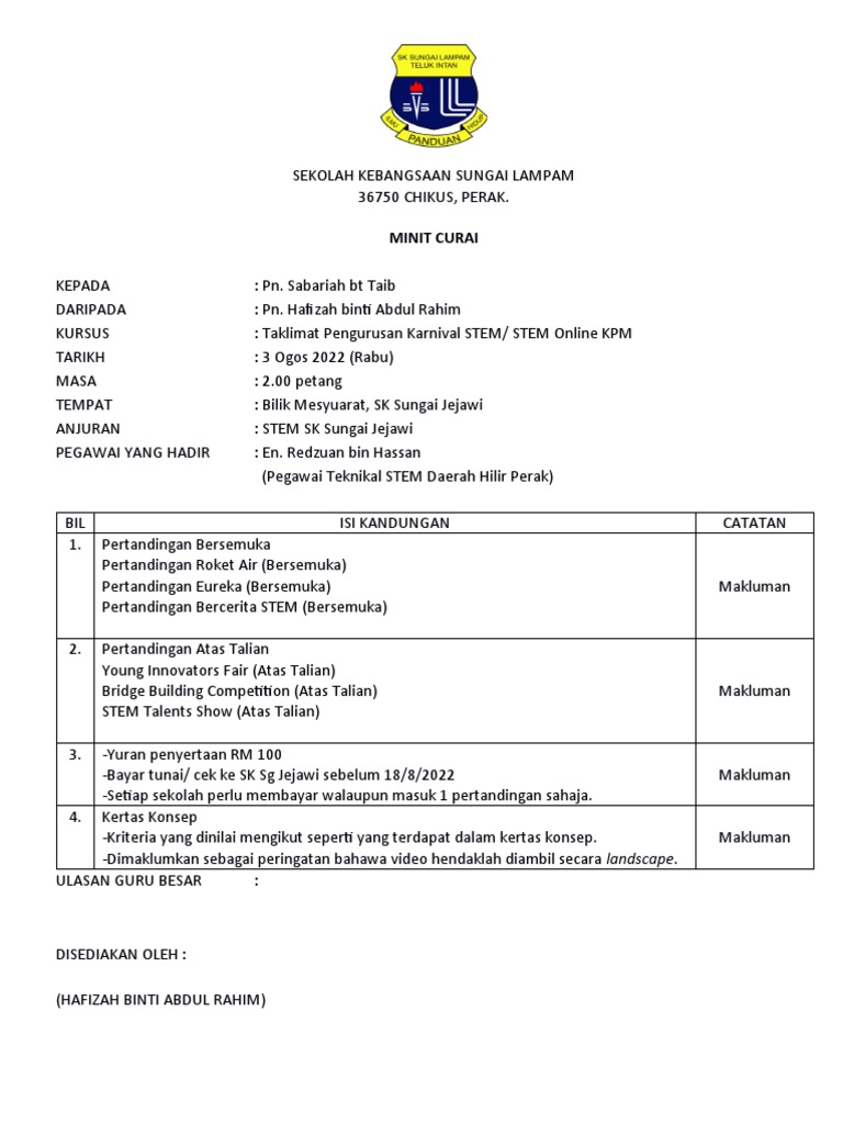 Minit Curai Stem | PDF