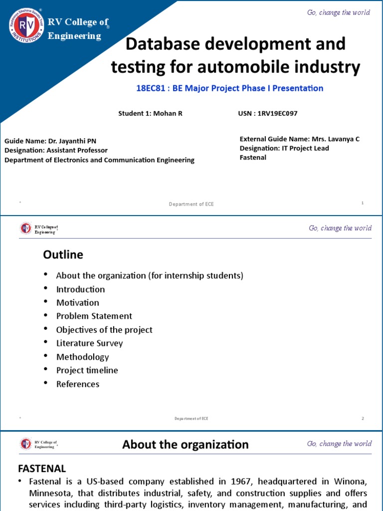 Database development and testing for automobile industry | PDF ...