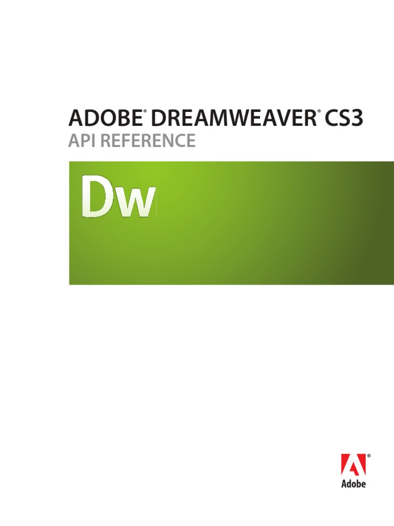 Dream Weaver Cs3 API | PDF