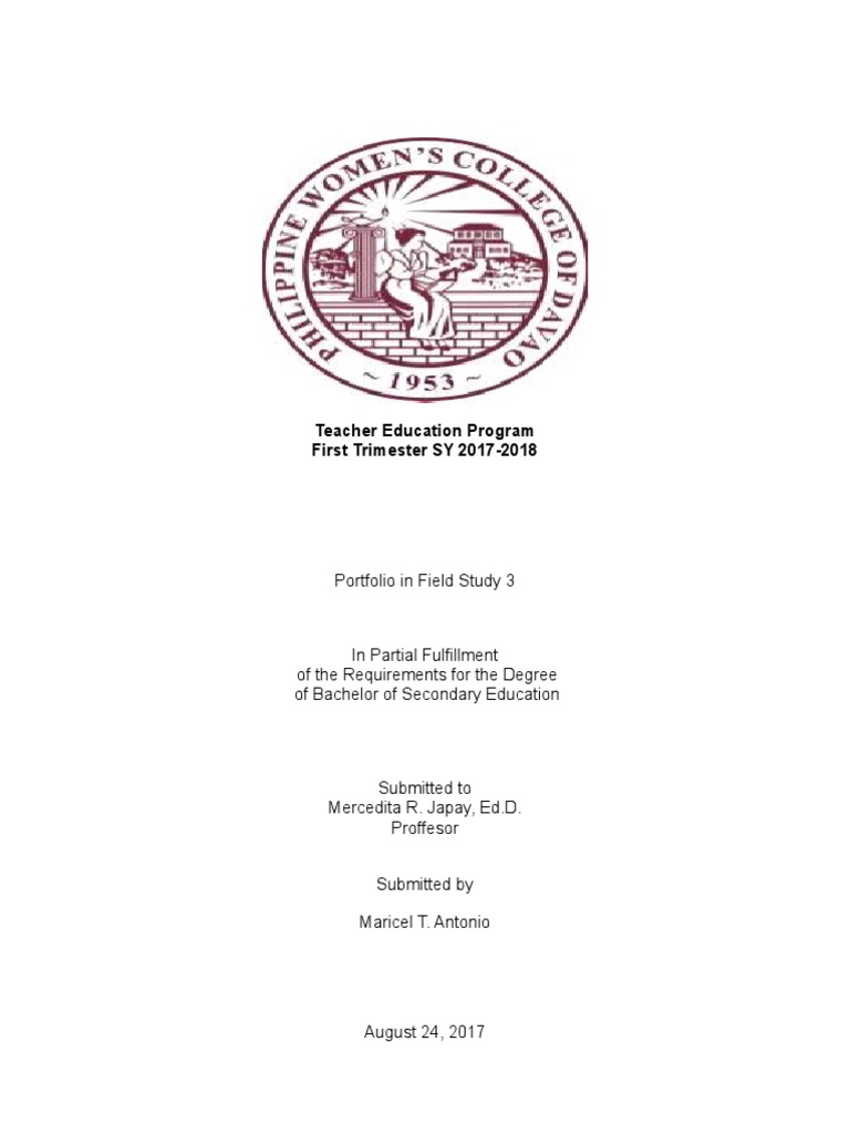 Field Study 3-Maricel Antonio | PDF | Teachers | Classroom