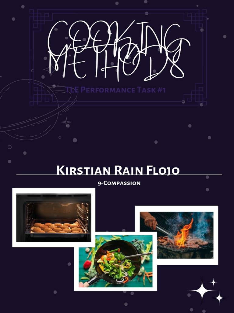 Cooking Methods: TLE Performance Task #1 | PDF | Grilling | Baking