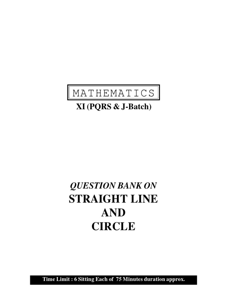 Straight Line and Circle | PDF | Circle | Elementary Geometry